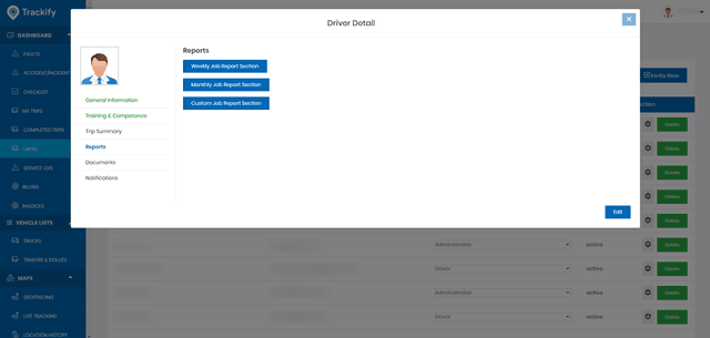 Fleet management software system for operators and managers - Trackify